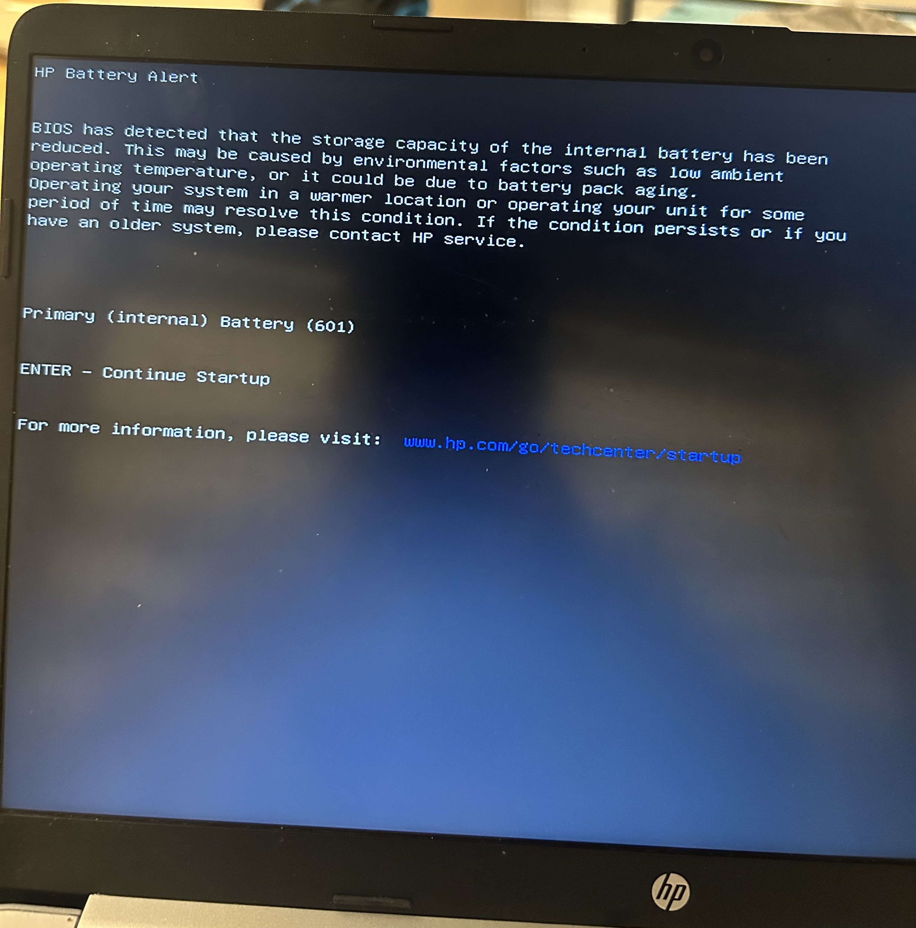 Battery Error - HP Support Community - 9277458