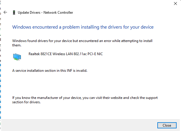 Solved: Latest driver for Realtek 8821CE Wireless LAN 802.11ac PCI-E ...