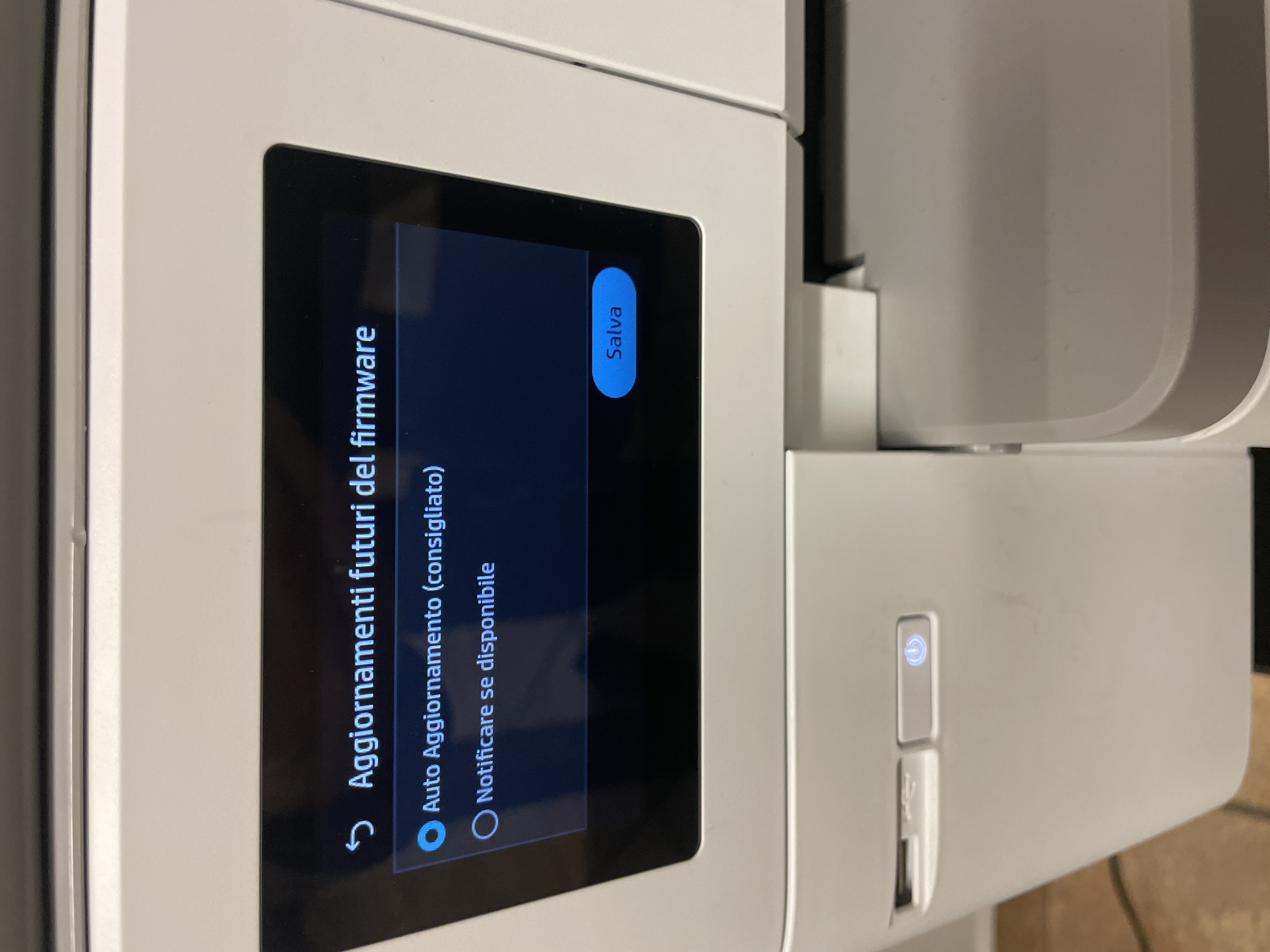 My printer display is blocked on software update configurati... - HP ...