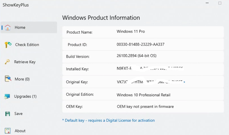 product key - HP Support Community - 9297424