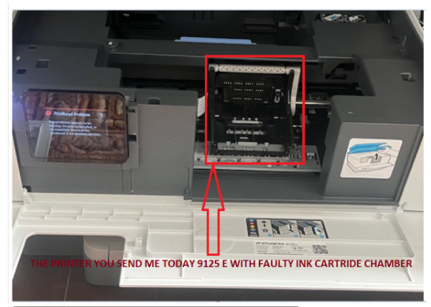 REFURBISHED ITEM HAS WRONG INK CARTRIDGE CHAMBER - HP Support Community ...