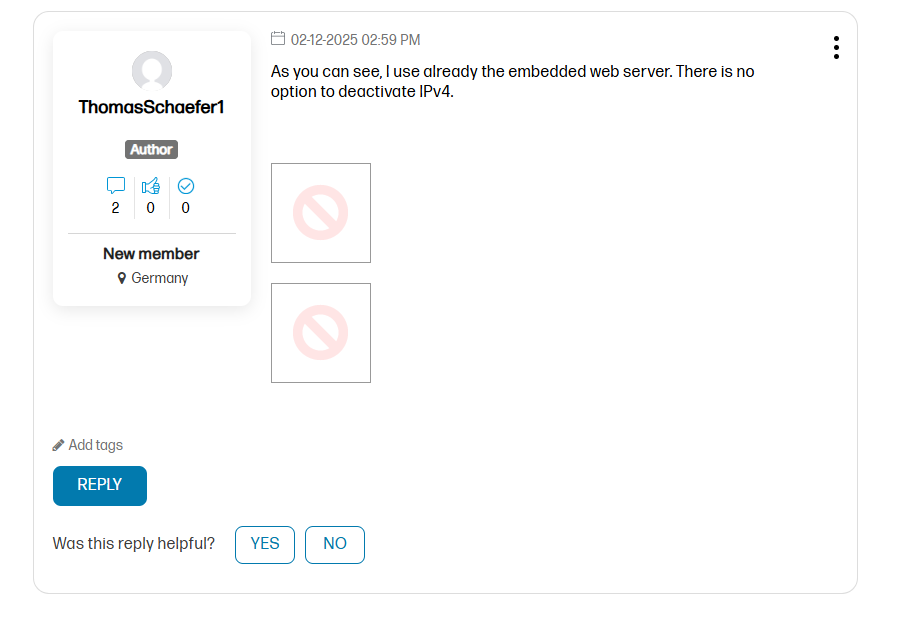 How to disable IPv4 on printers in a clean manner? - HP Support ...