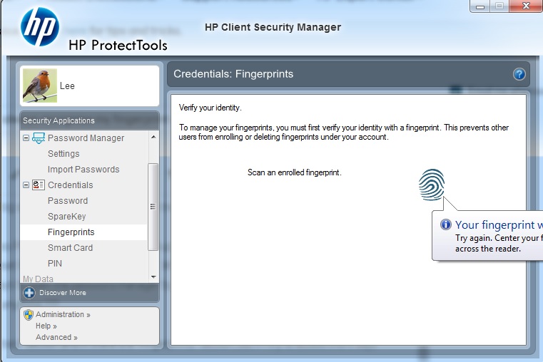 fingerprint reader doesn't always recognise my fingerprint a... - HP ...