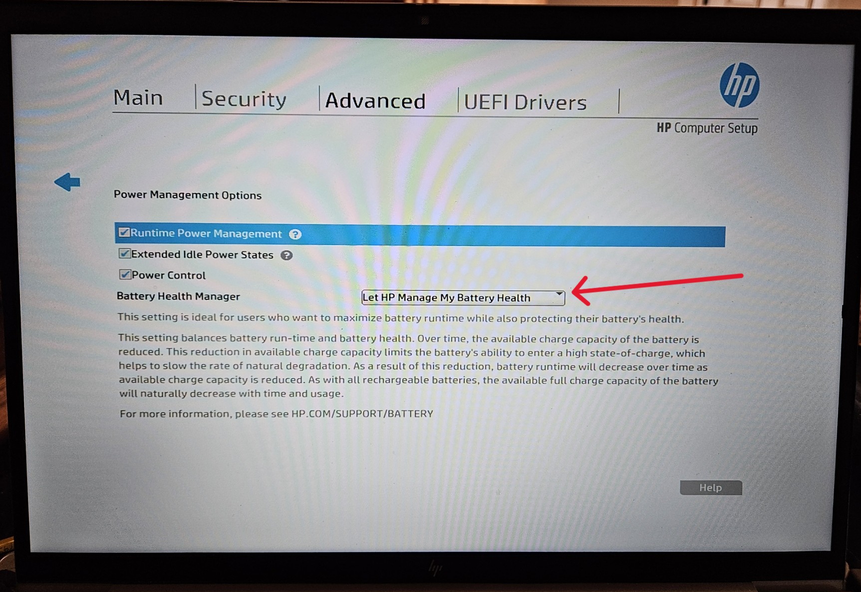 Solved: Battery Health Manager won't kick in - HP Support Community ...