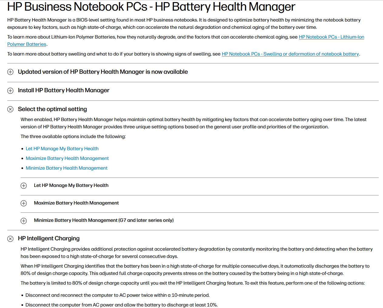 Solved: Battery Health Manager won't kick in - HP Support Community ...