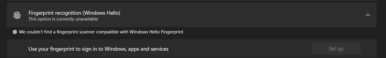 I have Hp Elite Book 840 G9 fingerprint issue there is showi... - HP ...