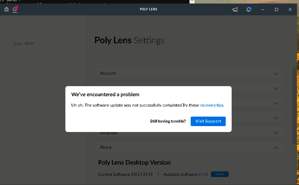Issues download Poly Lens Desktop version 2.1.0 - HP Support Community ...