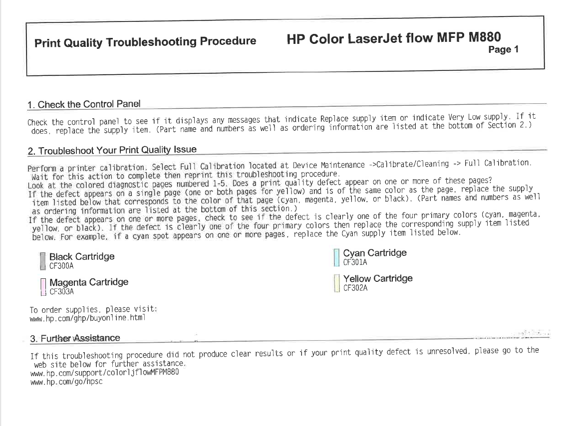 Smudge Horizontal Lines - LaserJet MFP M880 - HP Support Community ...
