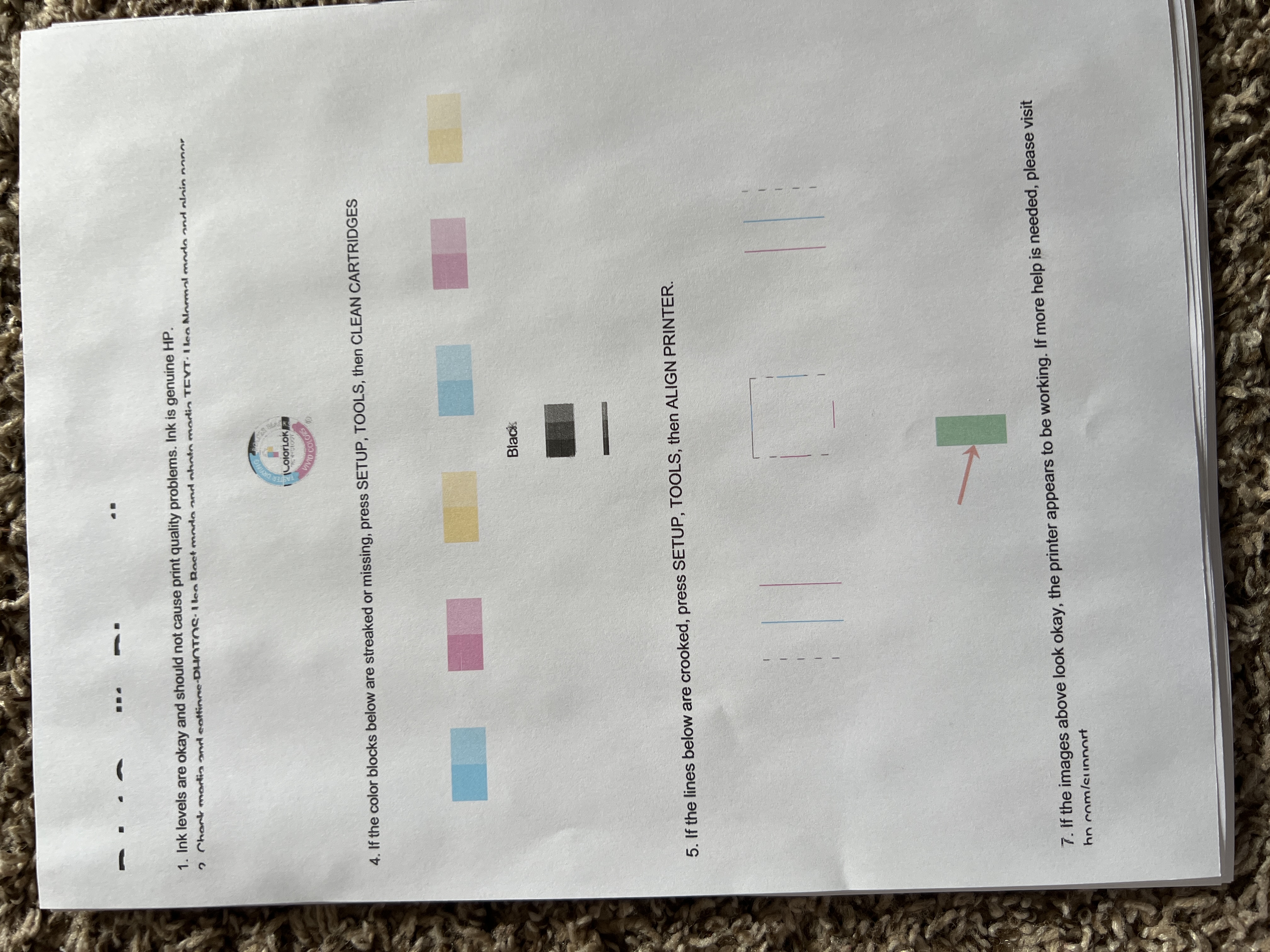 First sentence fine. 2nd sentence only prints half , meaning... - HP ...