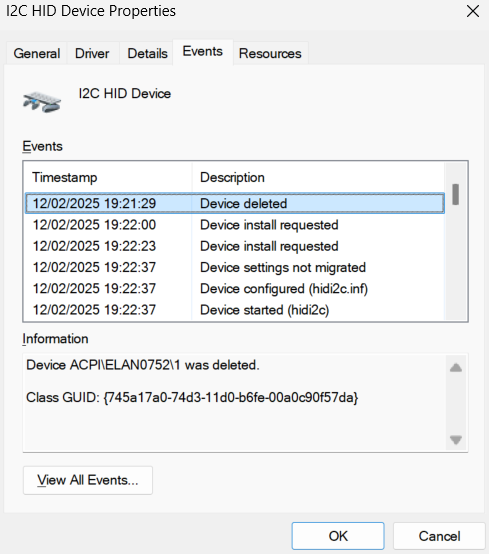 Solved: 12C HID Device (code 10), A request for the HID descriptor f... - HP Support Community ...