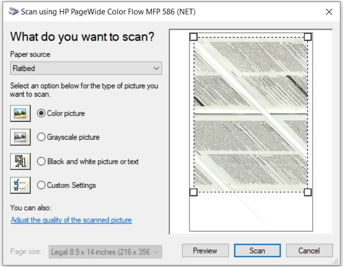Issues with WIA scan on MFP 586 machine - HP Support Community - 9383300