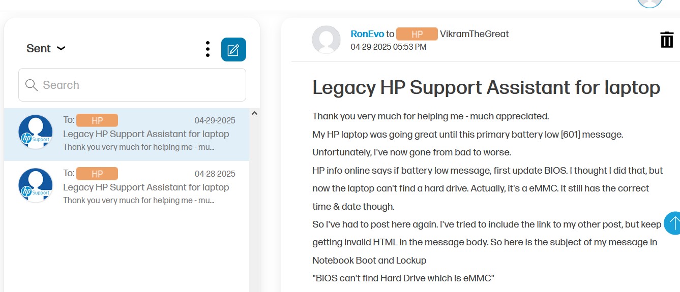 Solved: HP Support Assistant - boot startup message that primary int ...