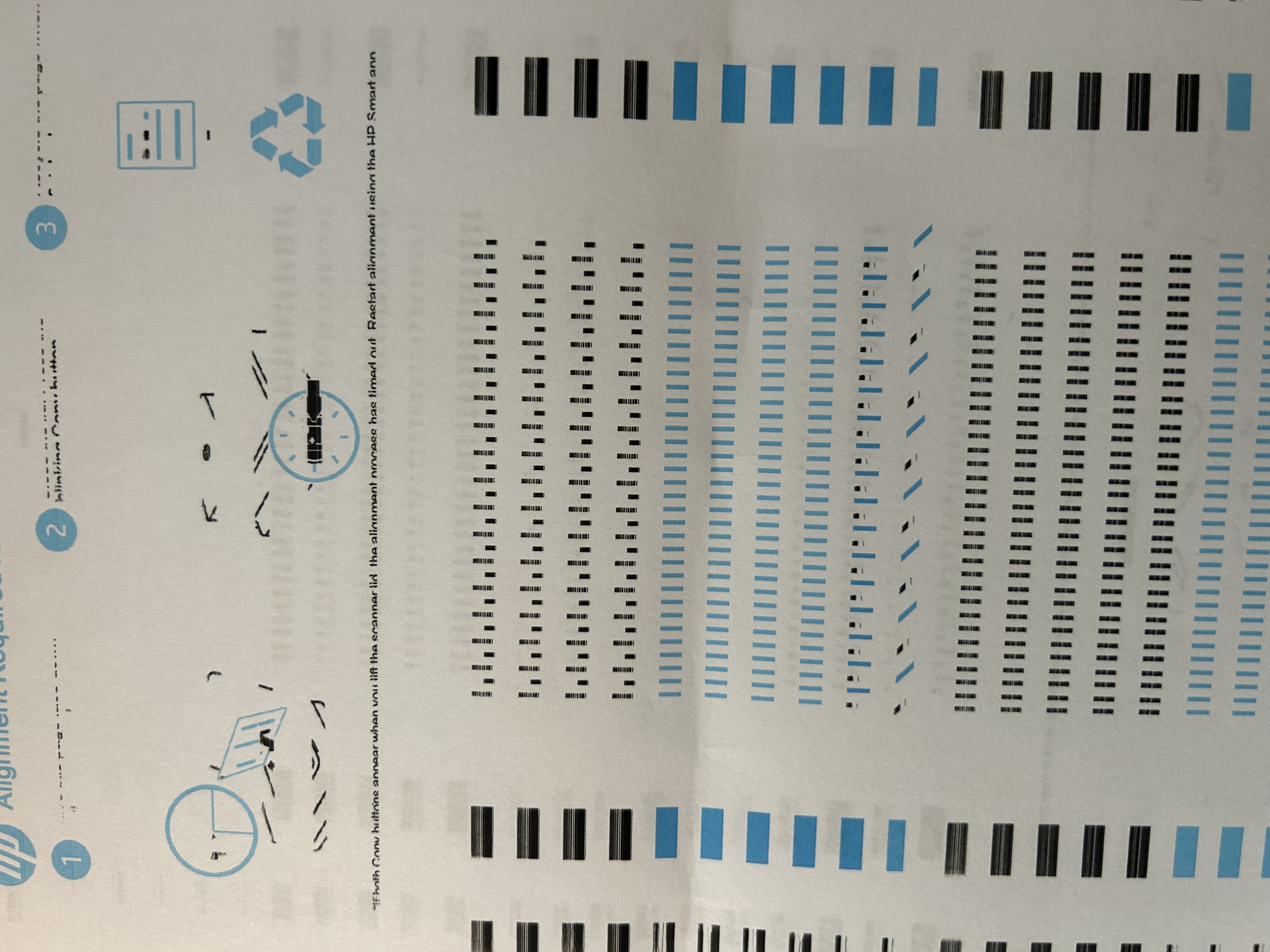 Blank horizontal lines after installing cartridge - HP Support ...