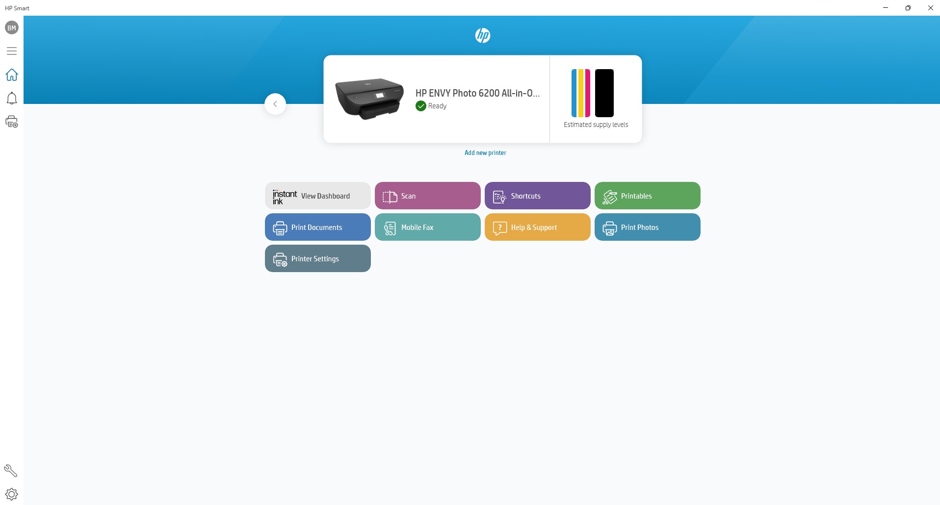 Dashboard language stuck in Italian, printer and profile set... - HP ...