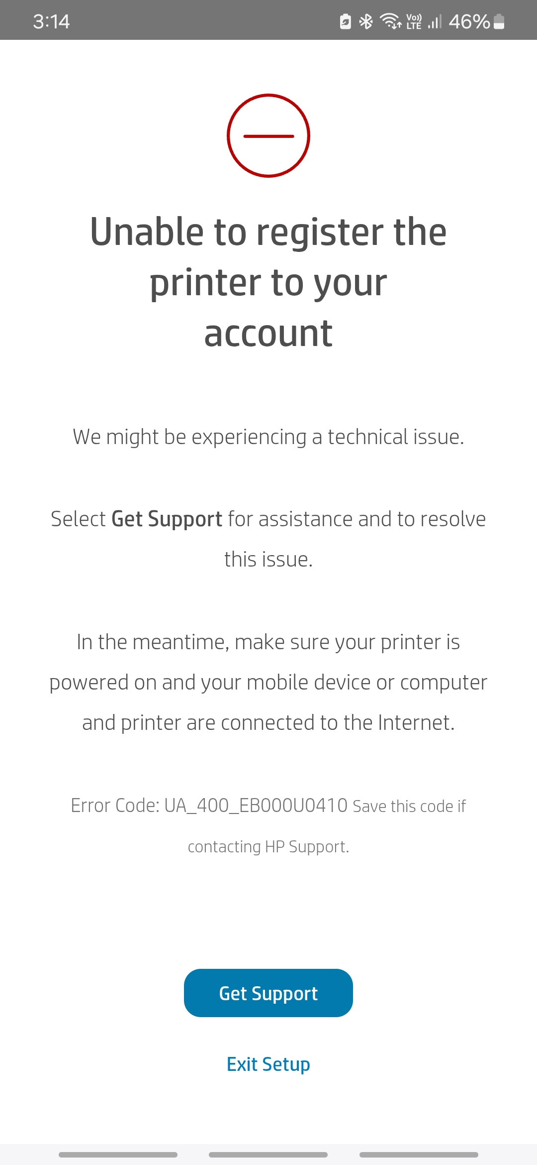 Printer Setup Errors Hp Support Community 9395198
