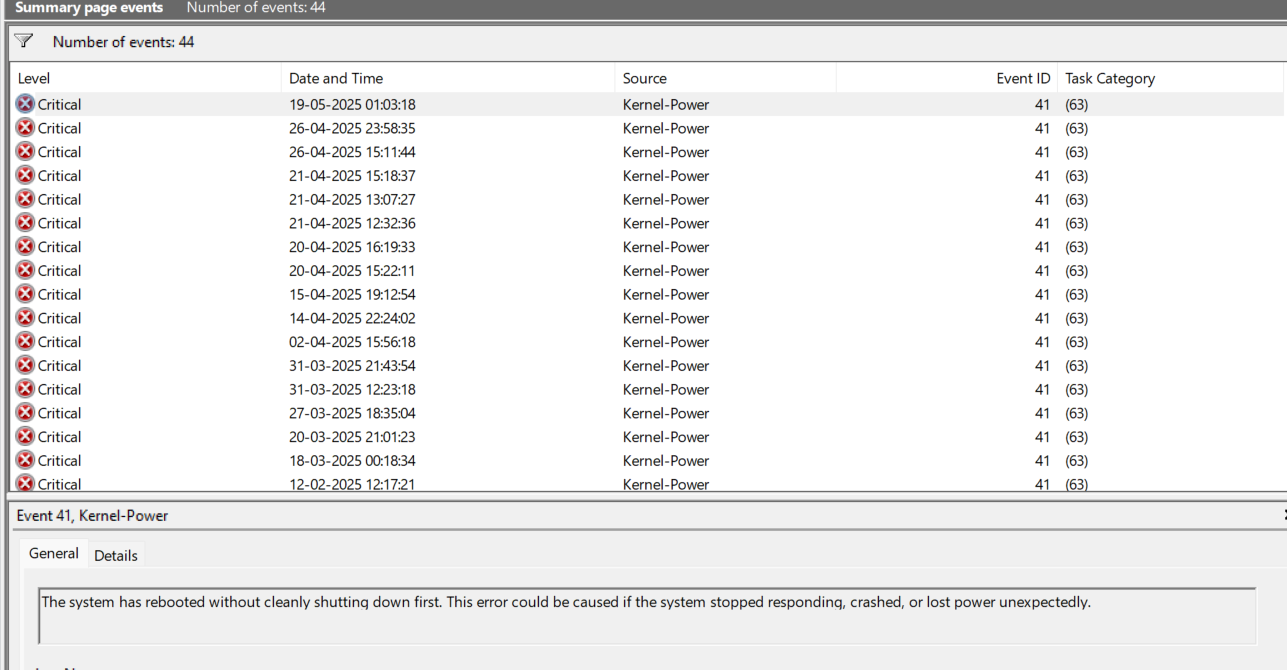 gettin these kernel power issue on daily basis .... - HP Support ...