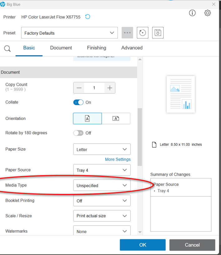 X67755 not printing from the same drawer - HP Support Community - 9403495