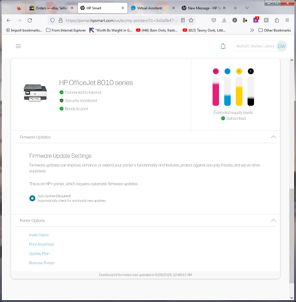 Where do I find my printer's HP ePrint email address? It is... - HP ...