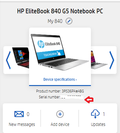 Find serial number - HP Support Community - 9407306