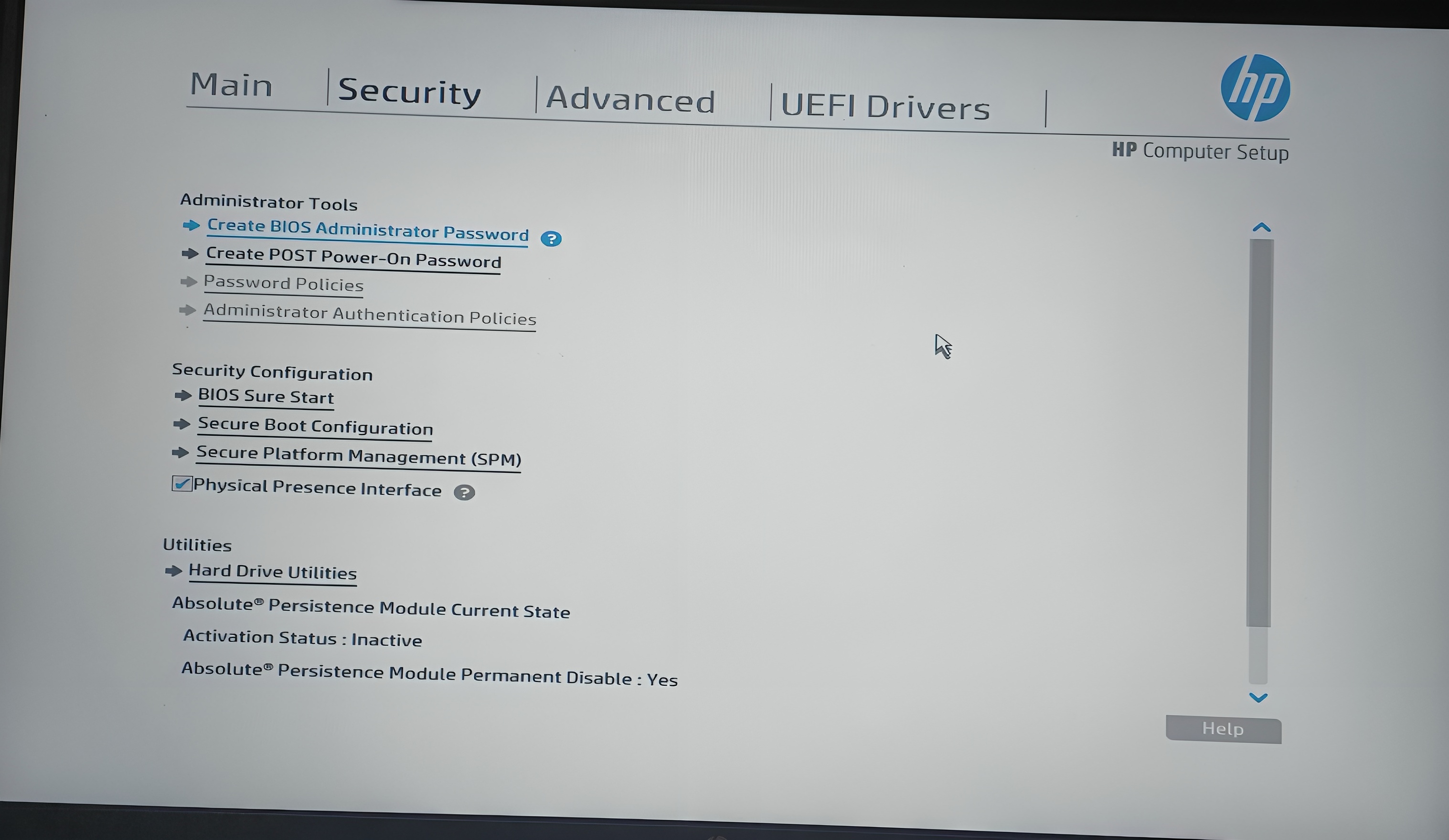 Can't Find TPM Setting on HP ProBook 450 G8 - HP Support Community ...