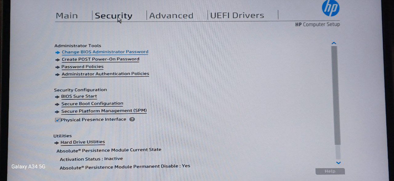 Can't Find TPM Setting on HP ProBook 450 G8 - HP Support Community ...