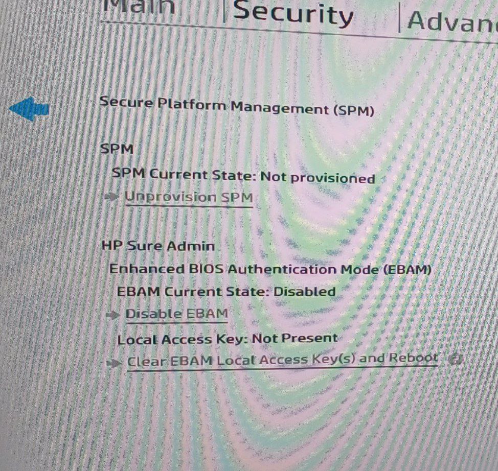 Assistance with SPM (Secure Platform Module) Provisioning on... - HP ...