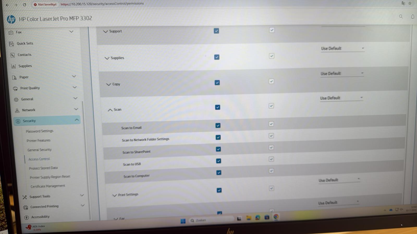 Printer asks for user account login while guest permissions ... - HP ...