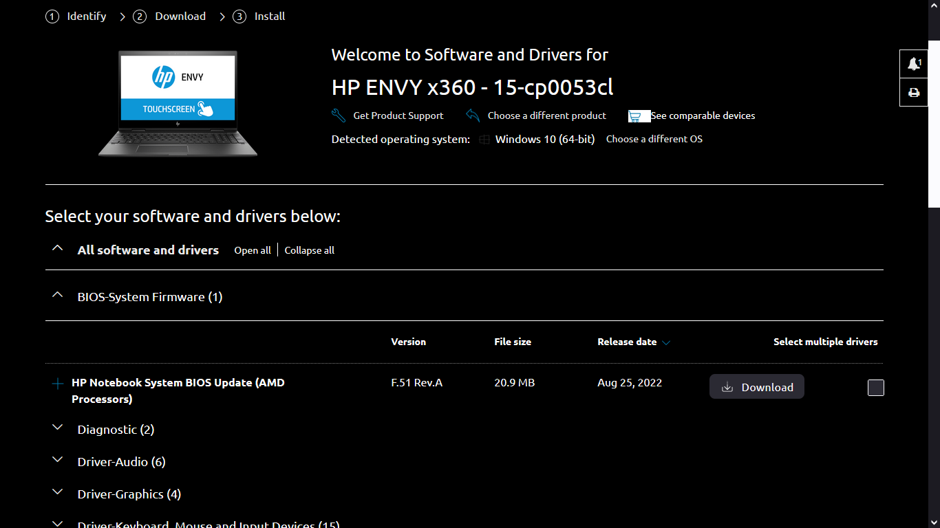 HP Envy x360 15-cp0053cl - can't update BIOS - HP Support Community ...