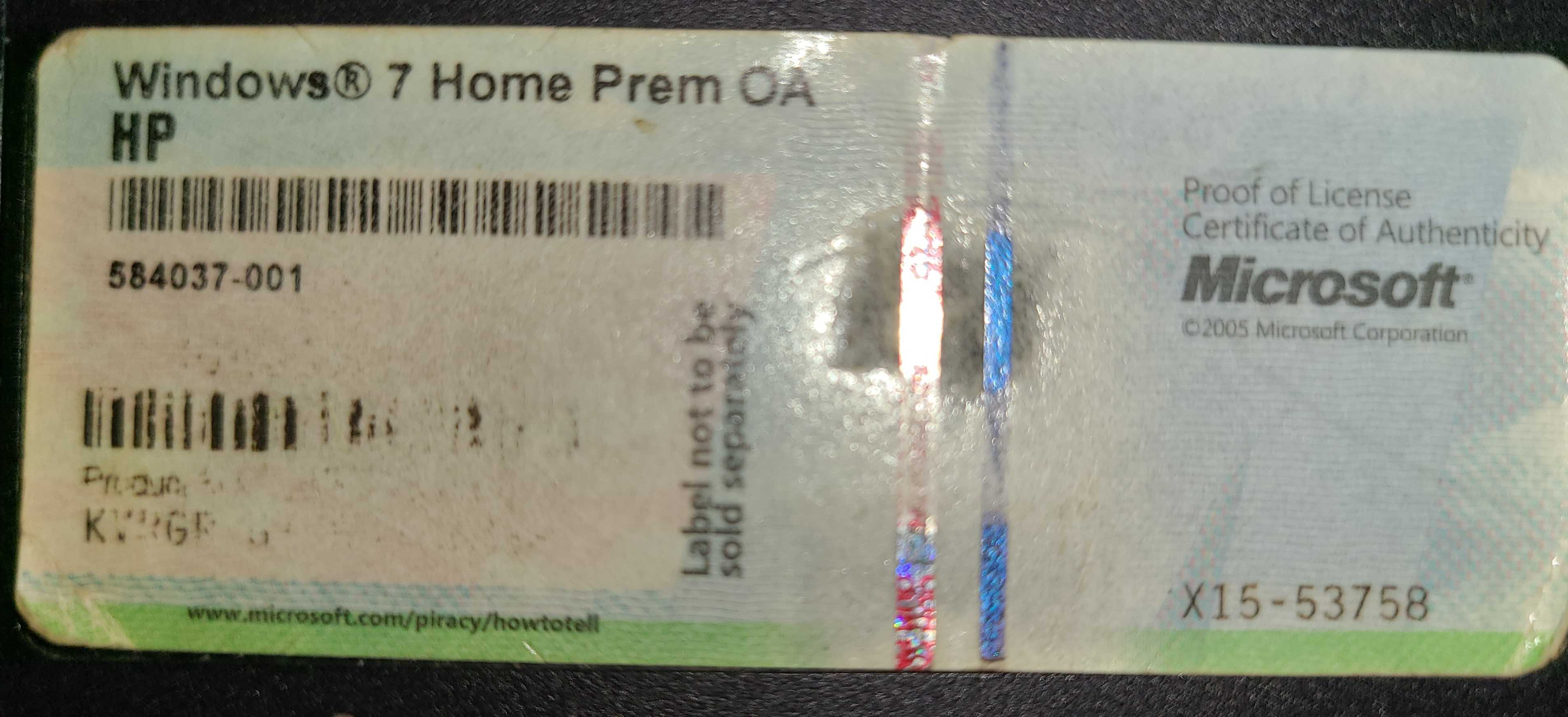 Solved: Need to learn the original Windows 7 activation key for old ...