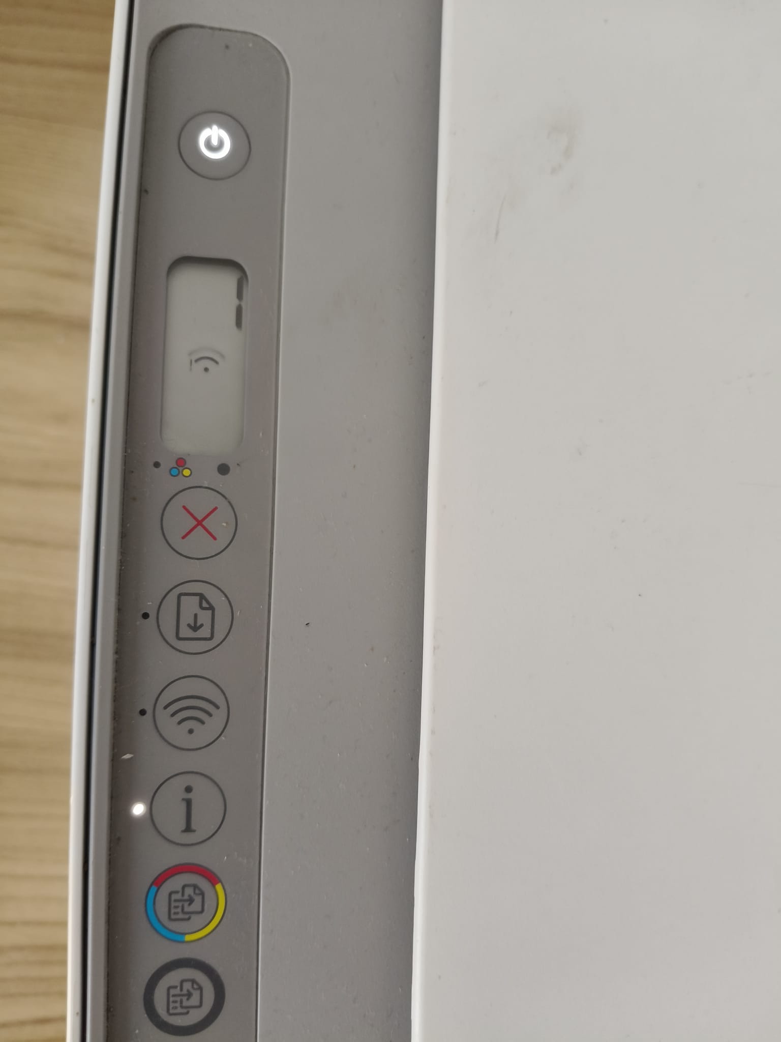 HP Deskjet 2820e error steady i light - HP Support Community - 9449107