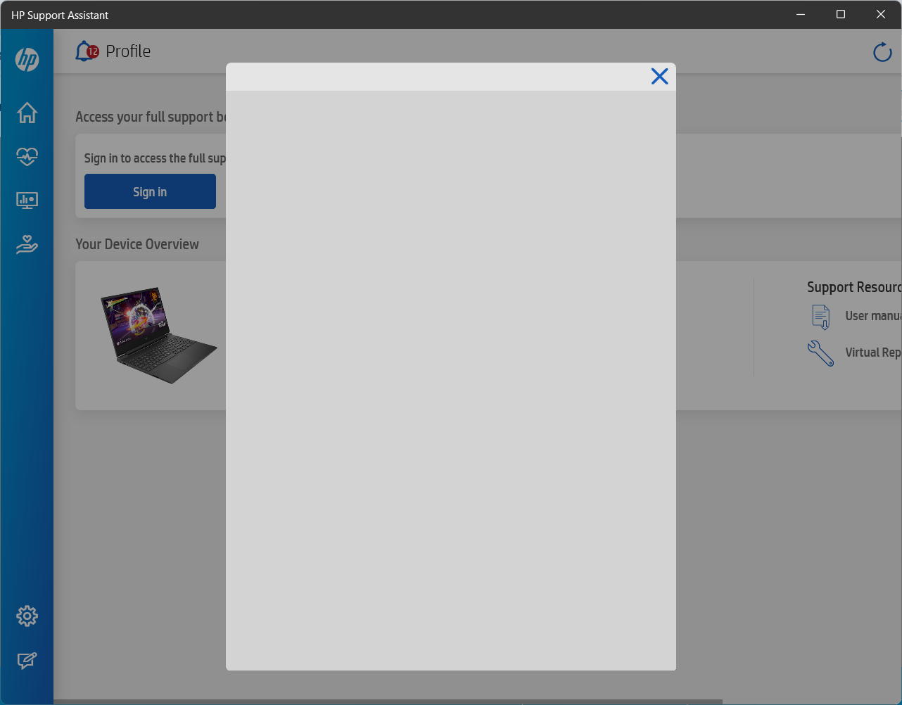 Cannot login HP Support Assistant - HP Support Community - 9454150
