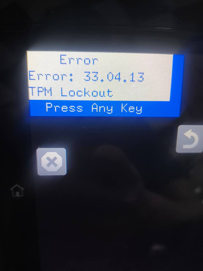 Hp ep52645 TPM lockout - HP Support Community - 9461509