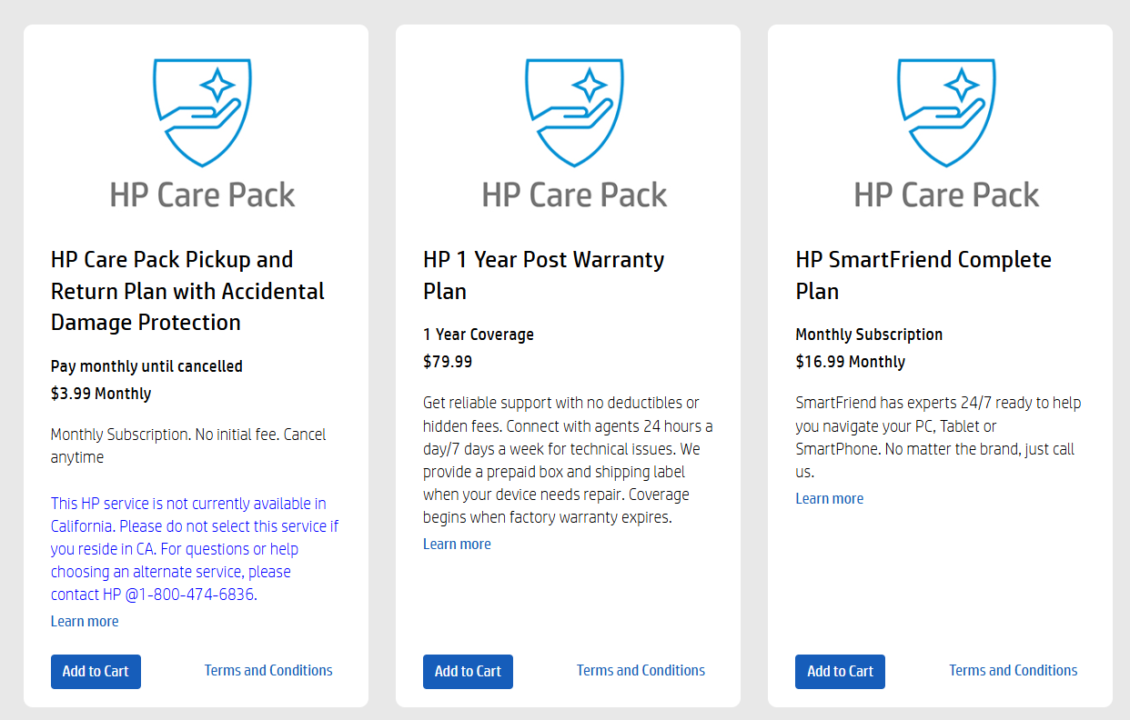 Wanting to get a Post Warranty Care Pack 3 years after purch... - HP ...