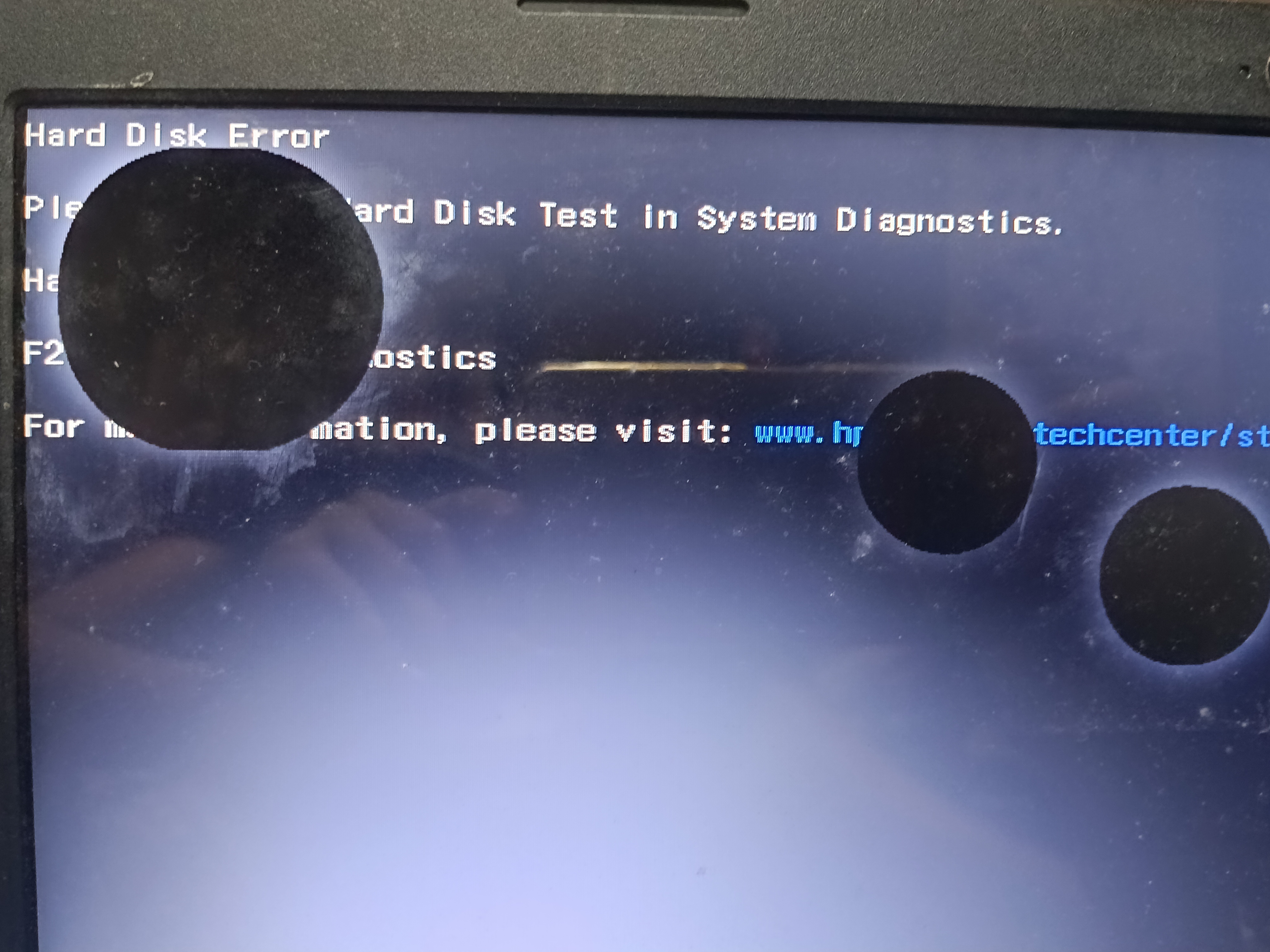 Whenever I open my laptop it shows hard disk not found error - HP ...
