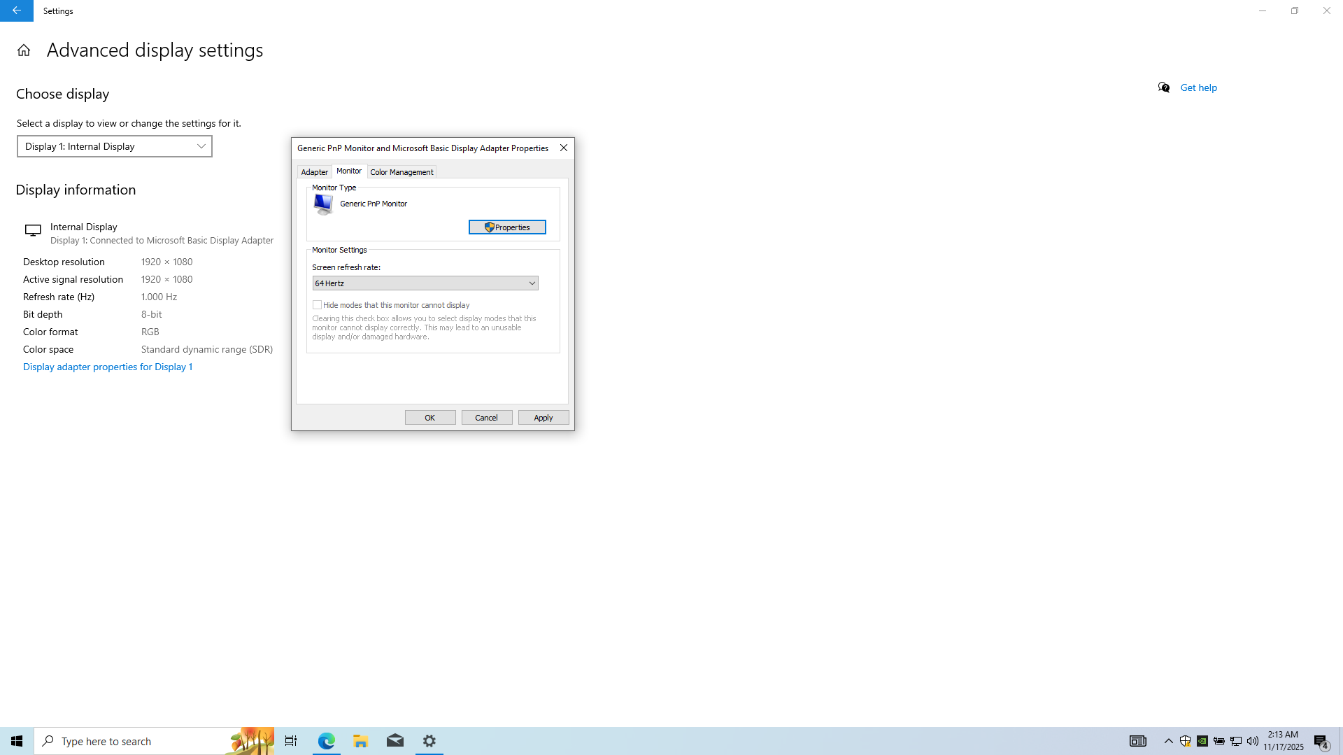 Display locked to 64hz i have Victus Gaming Laptop 15-fb3002... - HP ...