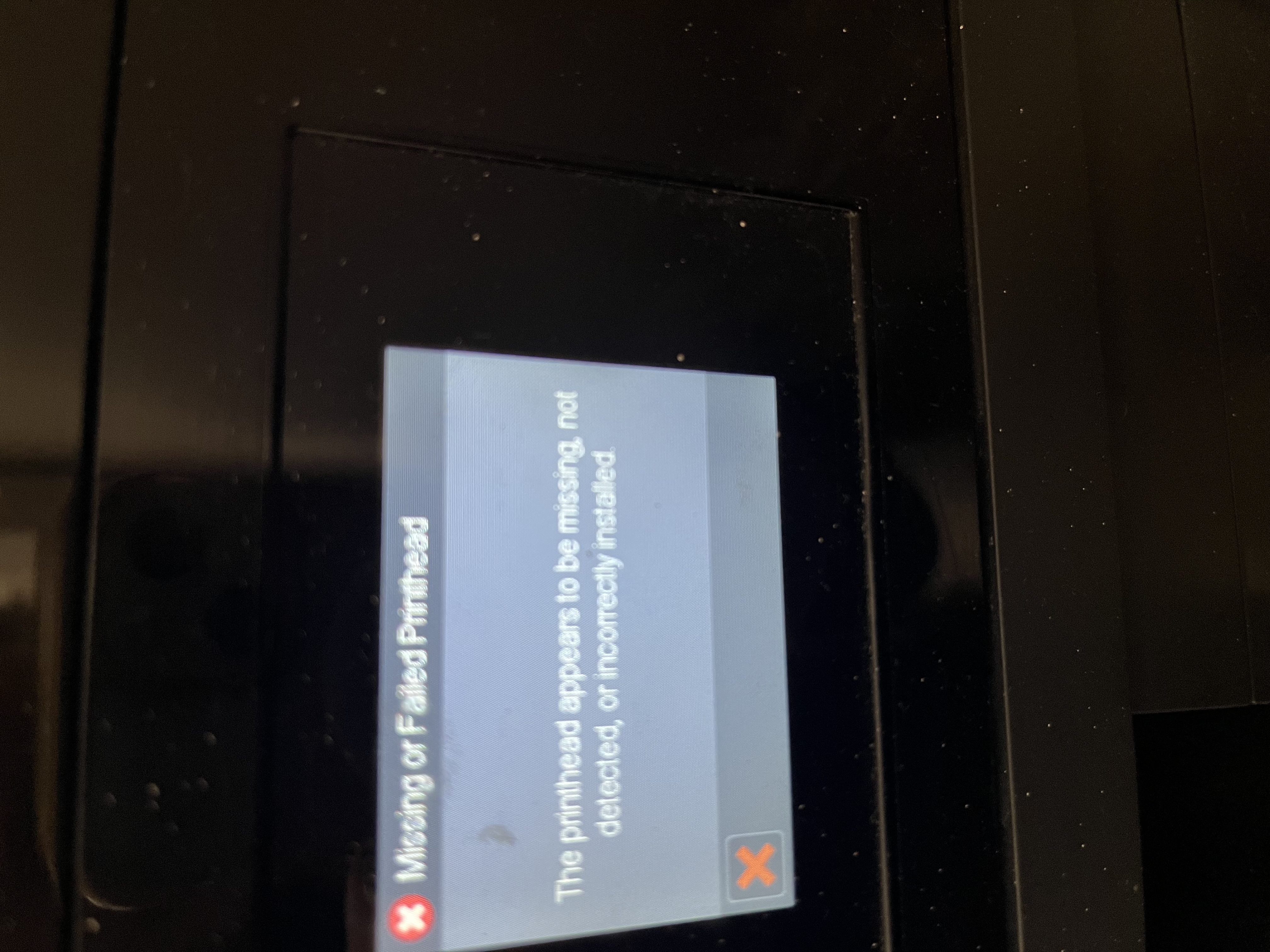 Message on printer ‘the printhead appears to be missing not ... - HP ...