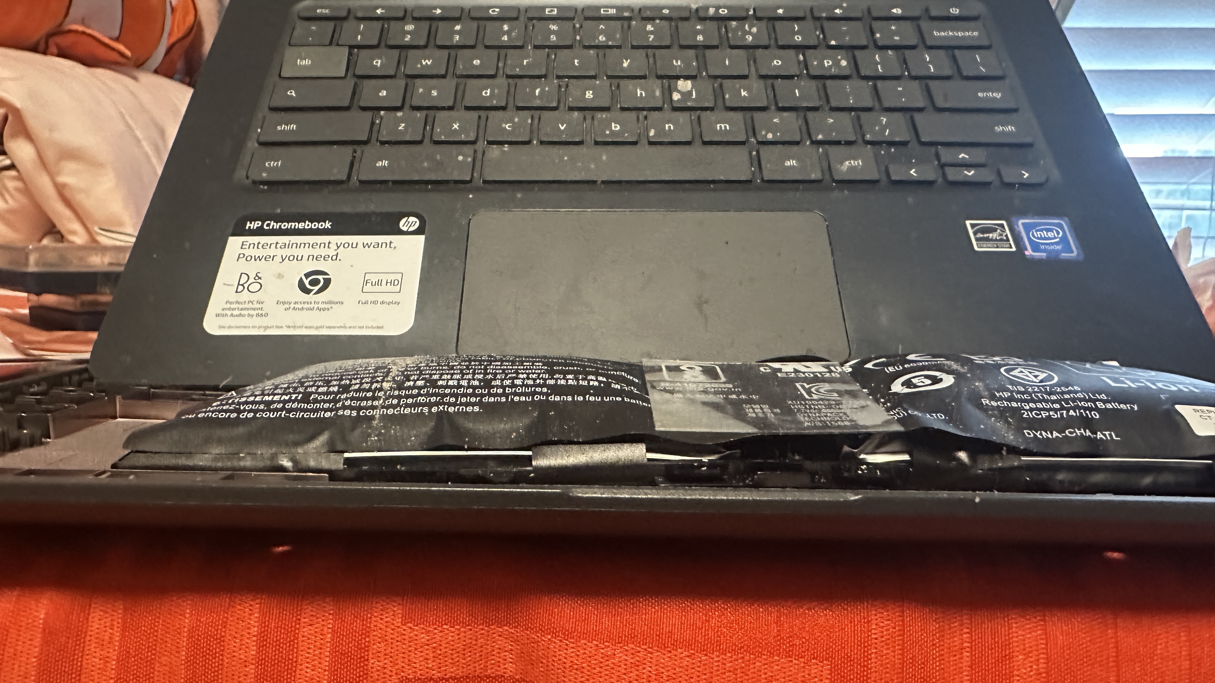 Solved: Swollen Battery on my HP Chromebook - HP Support Community ...