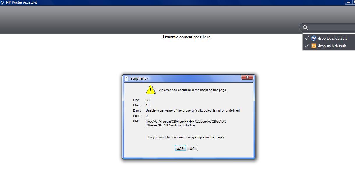 Solved: HP Printer Assistant for HP Deskjet 3510 Series won't open - HP ...