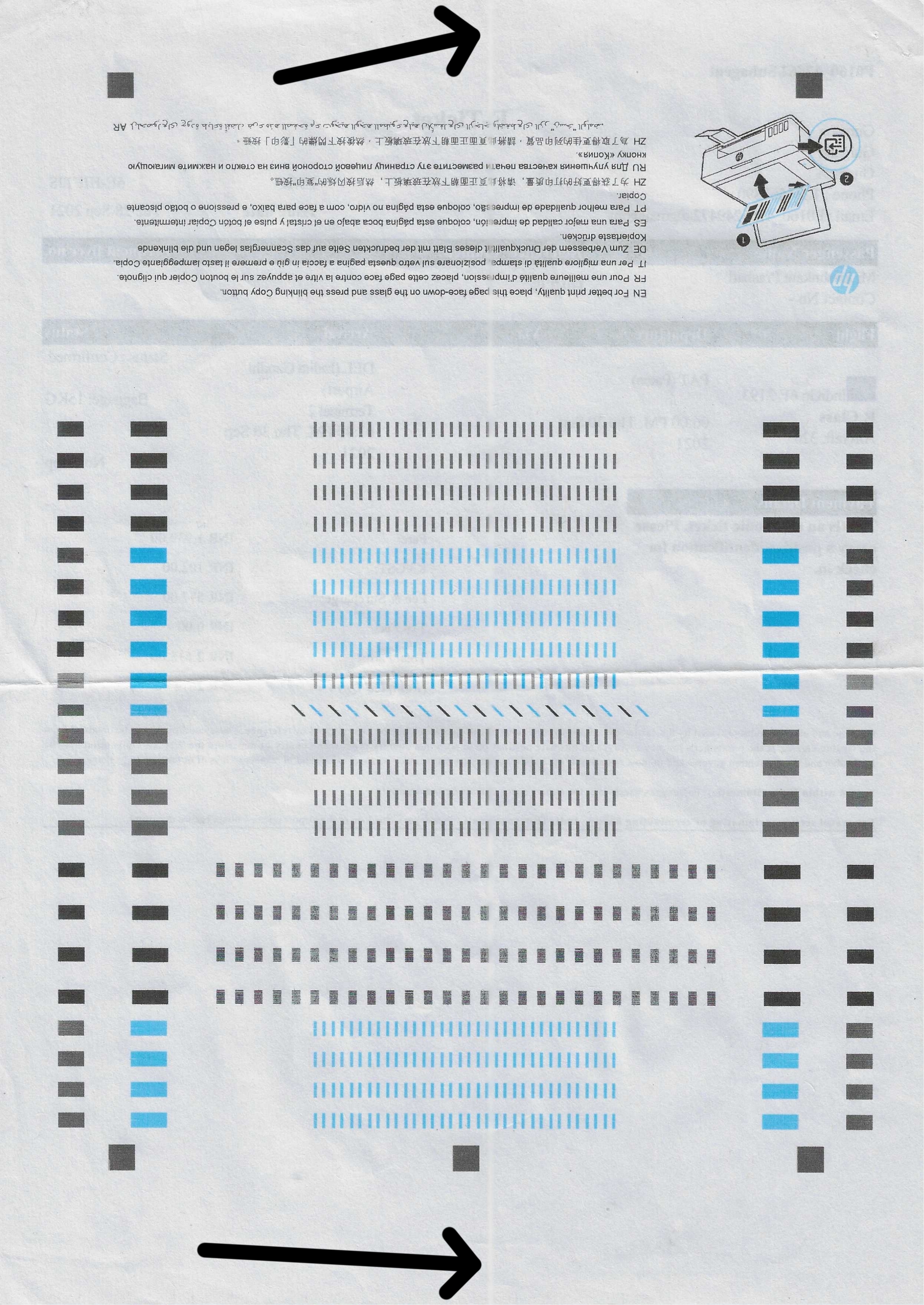 White lines when scanning - HP Support Community - 9583131