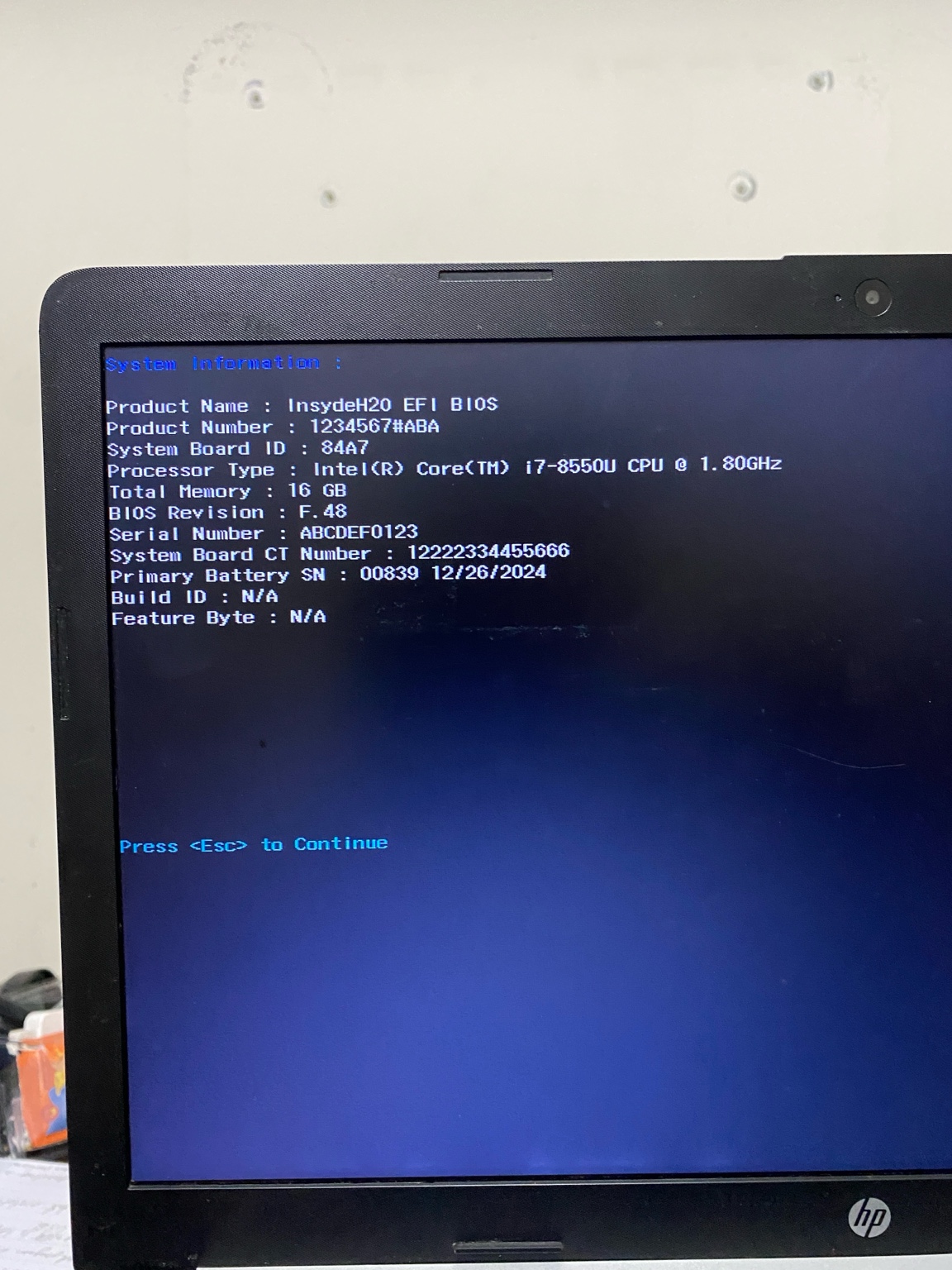 I have an issue with CMOS 502 - HP Support Community - 9597351