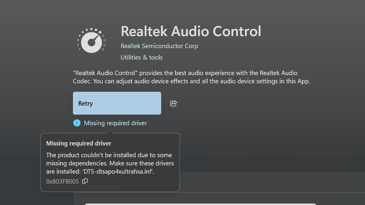 No audio console installed on my laptop - HP Support Community - 9632976