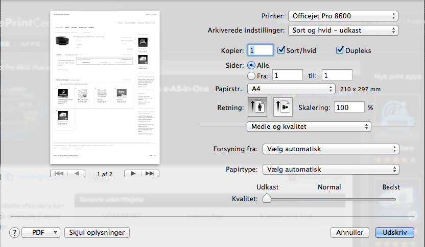 Solved: HP OfficeJet Pro 8600 Plus change print default settings. - HP ...