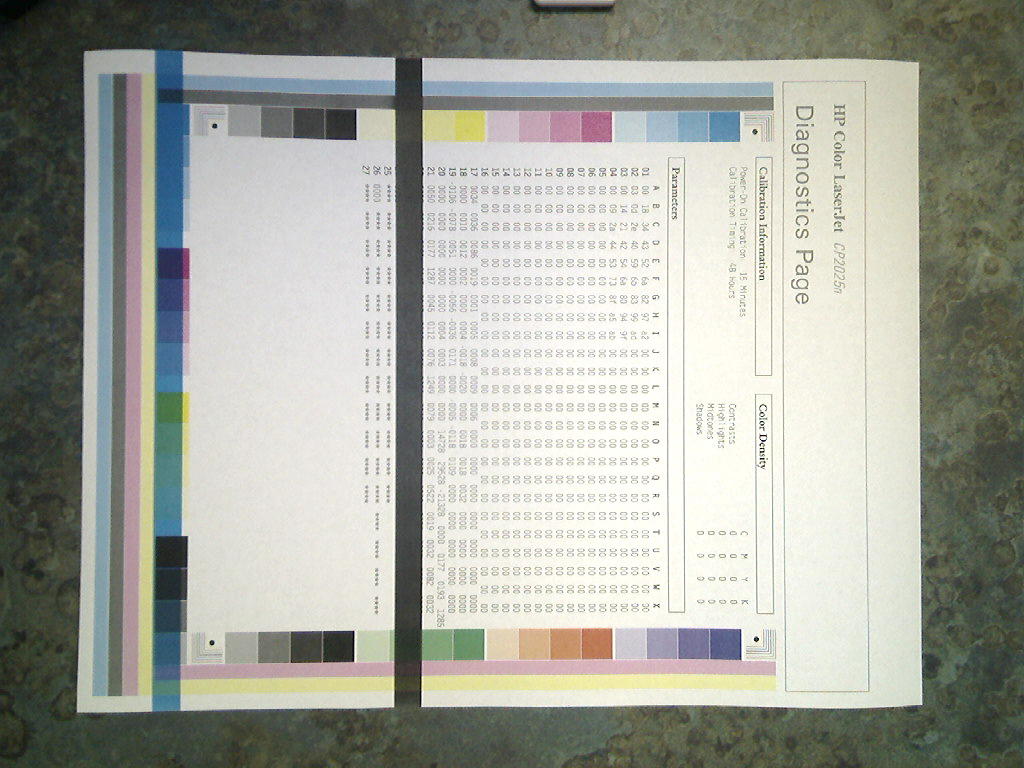 Solved: HP Color LaserJet cp2025n Prints bars across pages - HP Support ...