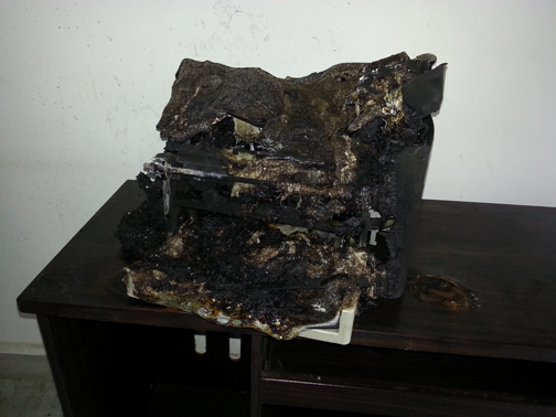 Fire Caused by HP Laserjet All-in-One Printer (Model: M1005) - HP ...