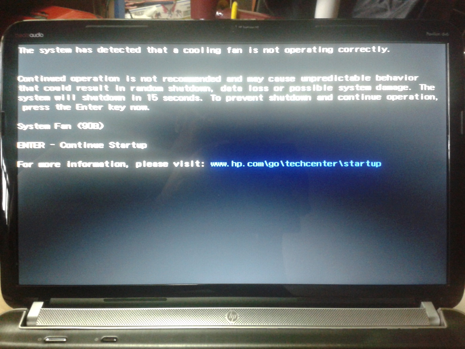 Solved: Pavilion dv6-6c12tx - System Fan (908) - Error code - HP ...