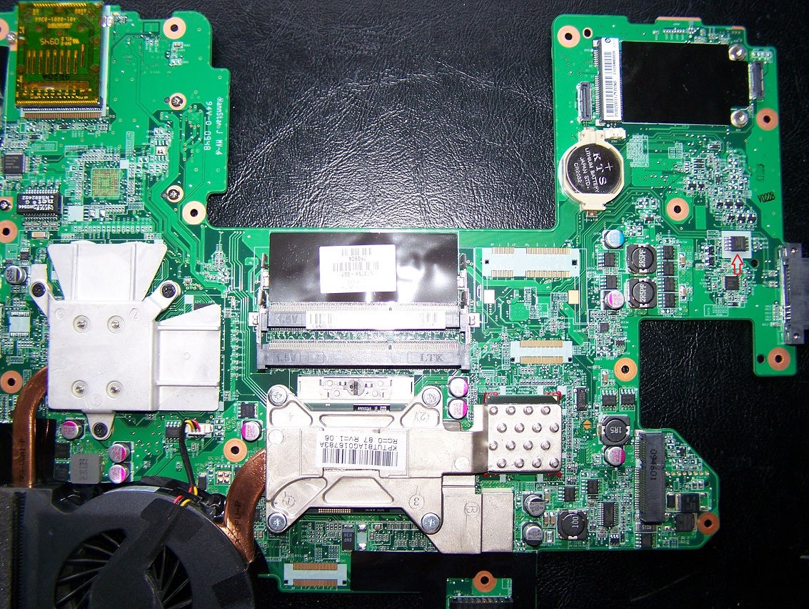 Solved: dv8-1000cto BIOS chip location - HP Support Community - 675081